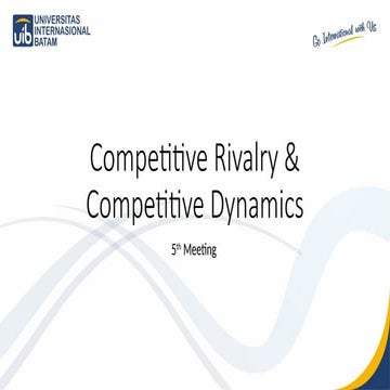 Competitive Rivalry and Competitive Dymamics | PPTX