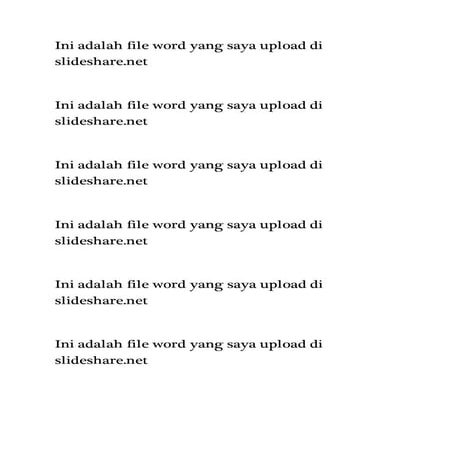 Ini adalah file word | DOCX
