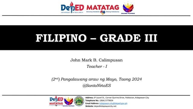 Filipino 6 dlp 21 mga katangian ng tauhan | PDF