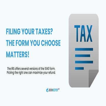 Filing Your Taxes The Form You Choose Matters | PPT