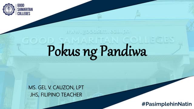 PAGSUSULIT-POKUS NG PANDIWA (Tagaganap at Layon).pptx