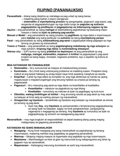 Myca's Report: Ang Paraan ng Paglikom ng Datos and Paraan ng Pagsusuri ...