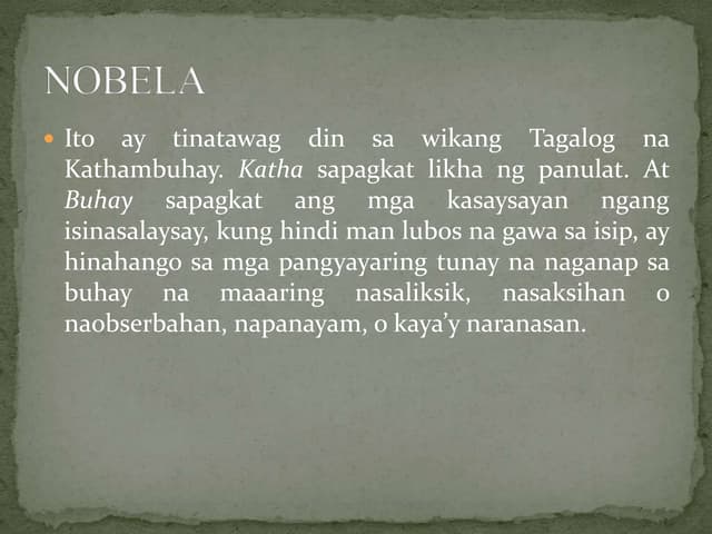 Nobela (christinesusana) | PPTX