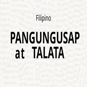 Filipino. - Pangungusap at Talata...pptx