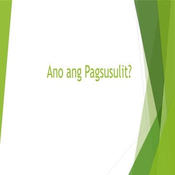 Filipino - Ano - ang - Pagsusulit . pptx | PPTX