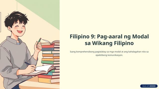 Modal aralin sa Filipino 9.................. | PPTX