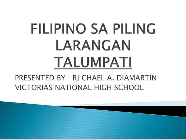 Filipino 9 Talumpati | PPT