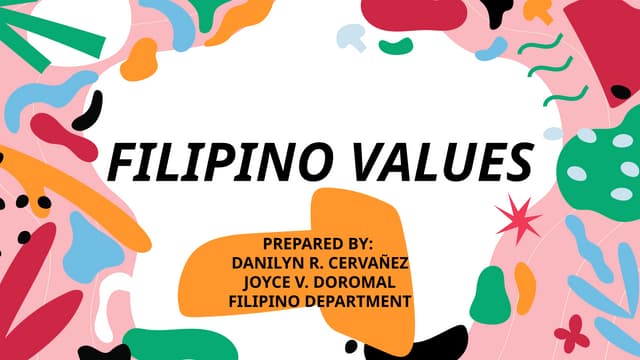 DIFFERENT VALUE SYSTEM OF THE PHILIPPINES | PPTX