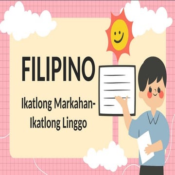 Filipino - Sanhi at Bunga | PPTX