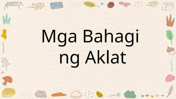 Bahagi ng aklat | PPTX