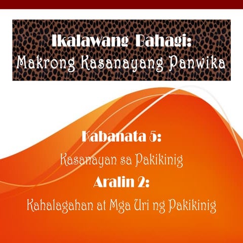 Filipino: Pakikinig | PPT