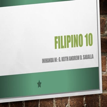 FILIPINO 10 1st grading aralin 5.pptbasahin | PPT