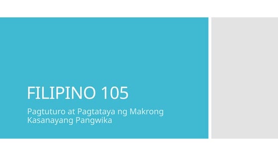 Impormasyon sa taalan ng nilalaman | PPTX