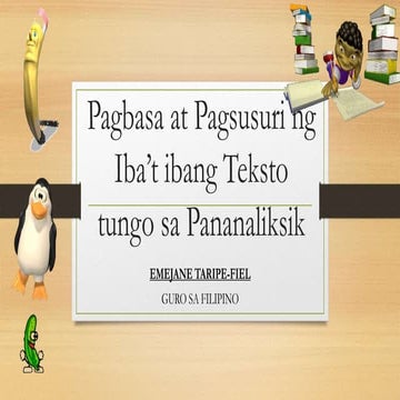 Pagbasa at Pagsusuri Grade 11 Second Sem | PPTX