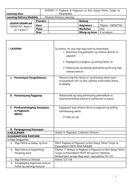 Mga Uri ng Teksto | PDF