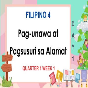 FILIPINO 4-Q1-W1-Power point presentation | PPTX
