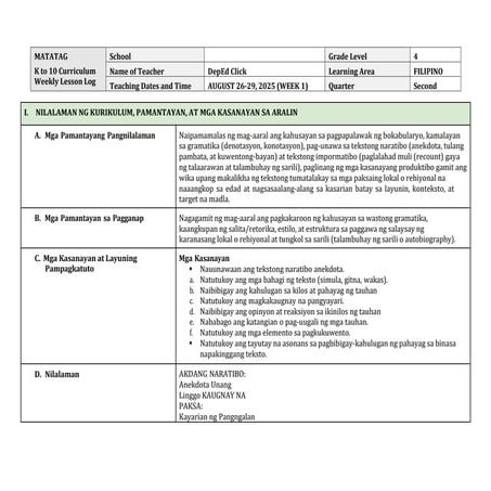 ENGLISH 4_DLL_Q2_WEEK 4Matatag Curriculum.docx