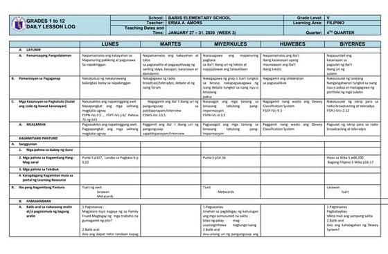 Lesson Plan for Grade 5 DLL FILIPINO 5 Q4 Week 3.docx