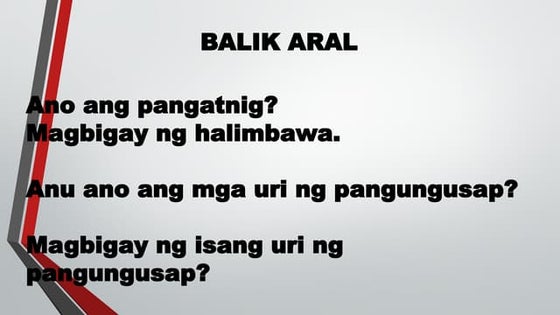 Kayarian ng Pangngalan (Payak, Maylapi, tambalan) | PPTX
