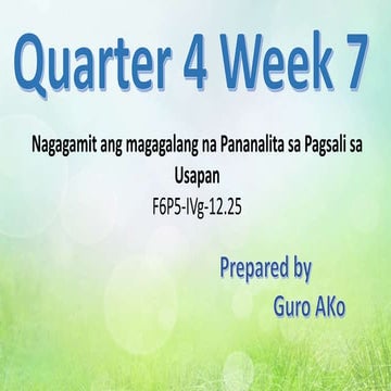 Pagkakaiba ng kathang isip at di kathang isip ( | PPTX
