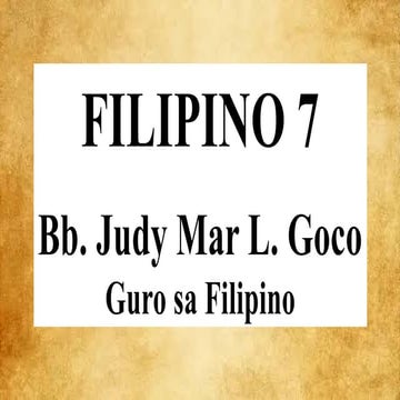 Filipino 7.pptx FIRST QUARTER AHJHWBJKBS | PPTX