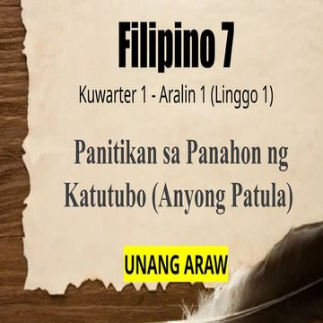 ang pinagmulan ng araw, bituin at buwan filipino 7 | PPTX