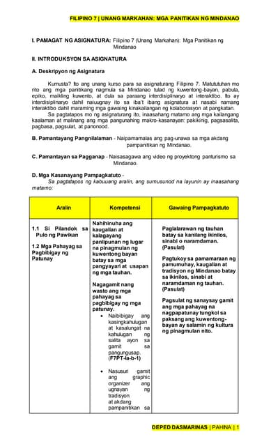 Filipino 7 Curriculum Guide rev.2016