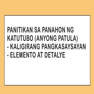 katutubo(anyong patula kaligirang pangkasaysayan) | PPTX