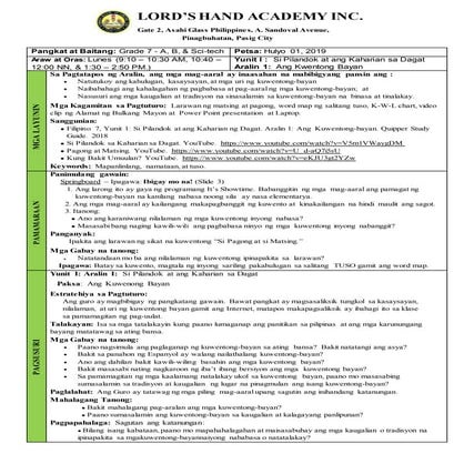 Filipino 7 u1 exeed | DOCX