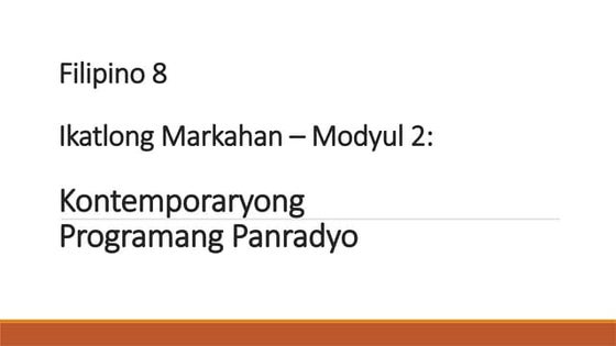 Third Grading Aralin 12.ppt Filipino baitang 8 | PPT