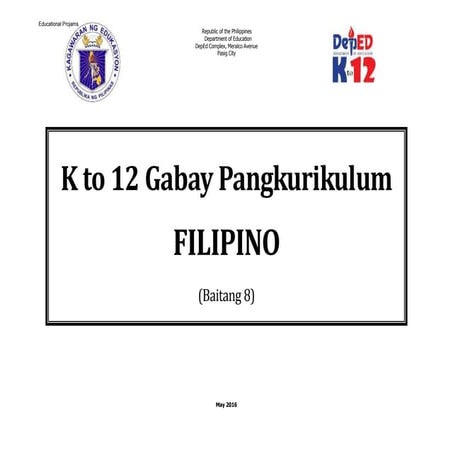 Filipino 8 Curriculum Guide rev.2016