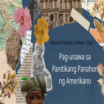 Filipino 8 Q2 W1 D1 Powerpoint PAG UNAWA SA pANITIKANG pANAHON NG | PPTX