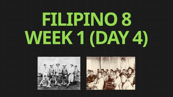 FILIPINO 8 Powerpoint Presentation Quarter 1 | PPTX