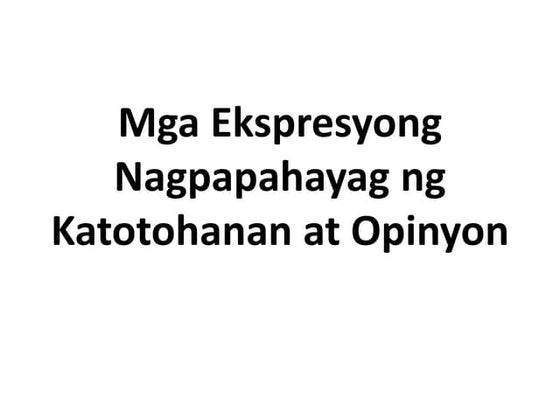 Pormal at di pormal na salita | PPT