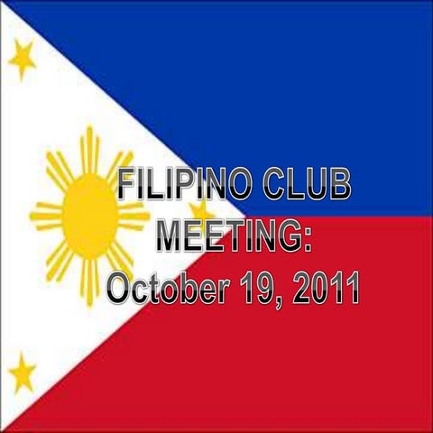Filipino Club Meeting #3 | PPTX
