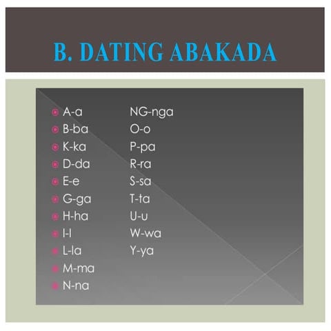 Filipino dating abakada | PPTX