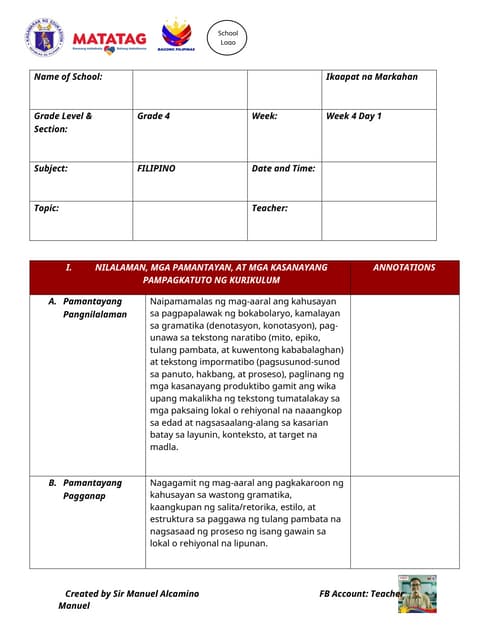 Pagtutulad, Pagwawangis, Pagsasatao | PPTX