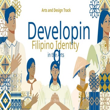 Filipino Identity in the Arts Blue and Yellow Presentation in Lined ...
