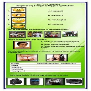 Mga kagamitan at kasanayan sa pagtatanim | DOCX