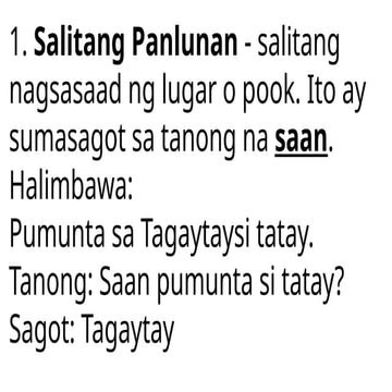 Filipino 1 Lesson. Pang-abay (Panlunan, Pamanahon,Pamaraan).pptx