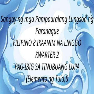 tula: Hele ng Ina sa Kaniyang Panganay ppt | PPTX
