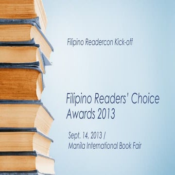 Filipino Readers' Choice Awards 2013 nominees and finalists | PPT