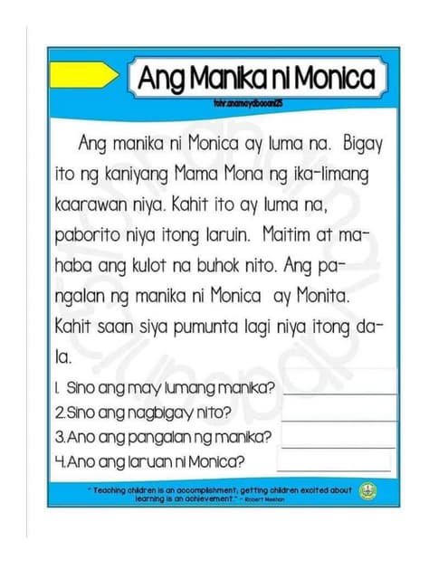 Pantig Flashcards for Readingin Filipino | PDF