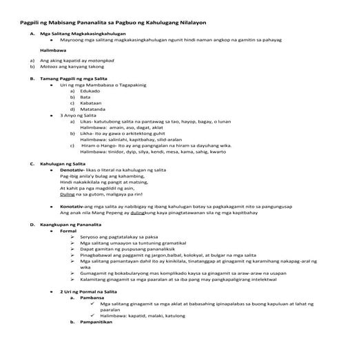 Filipino report | PDF