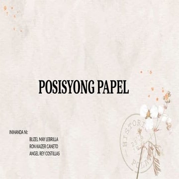 Posisyong Papel - FPL Akademik - SHS.pptx