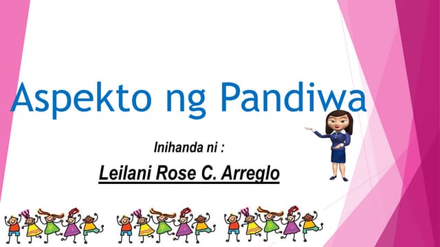 filipino 8 aspekto ng pandiwa Perpektibo,Imperpektibo, kontimplatibo | PPTX