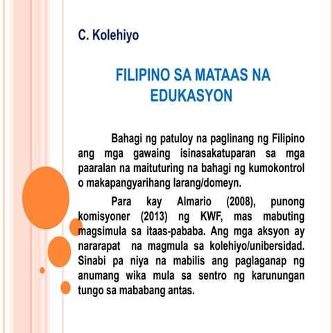 FILIPINO SA MATAAS NA EDUKASYON.pptx