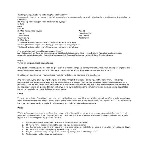 Filipino takdang aralin | DOCX