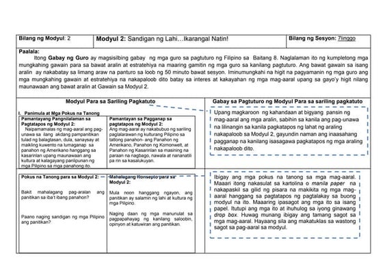 LESSON EXEMPLAR FILIPINO 7 - WEEK 1 - MATATAG CURRICULUM | PPT