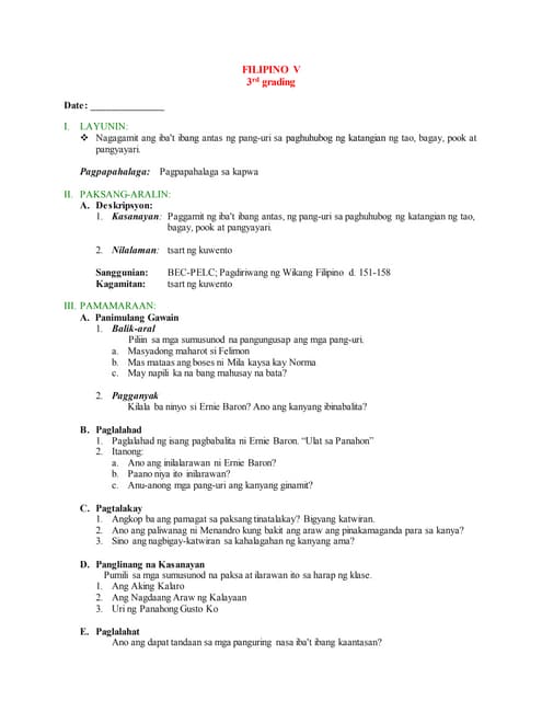 Detailed lesson plan | DOCX